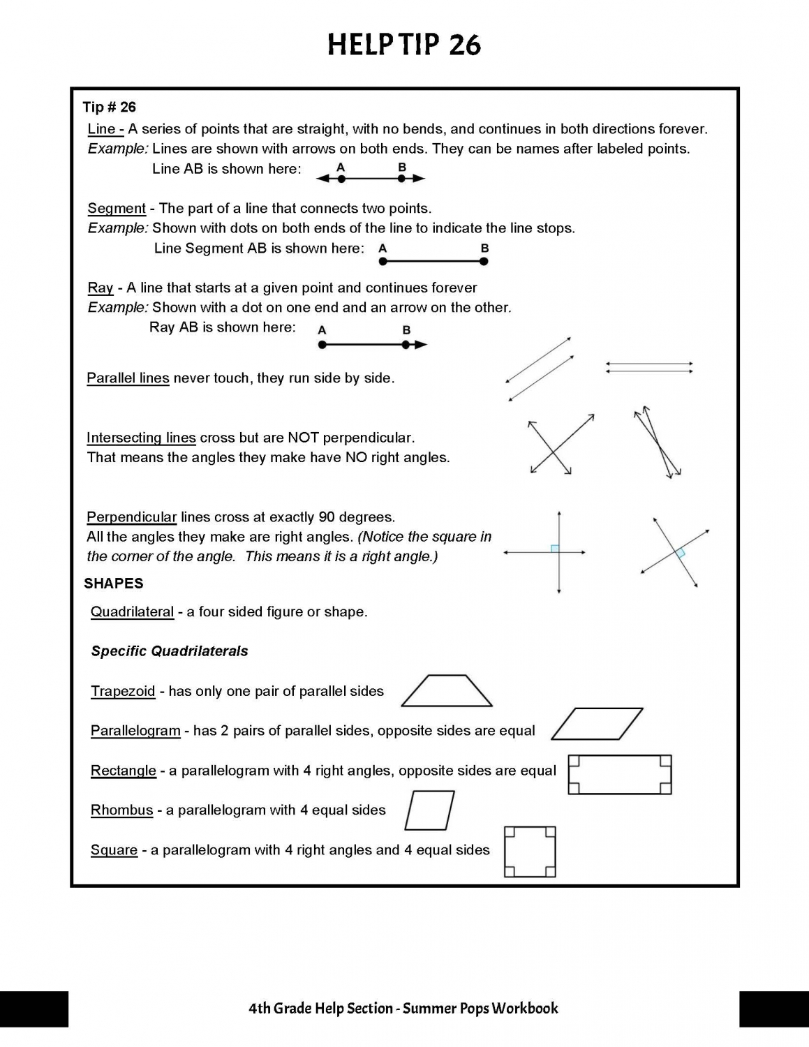 Grade 4 Workbook. Skill Level – Base/Gold Star (Easy) – Summer Pops ...