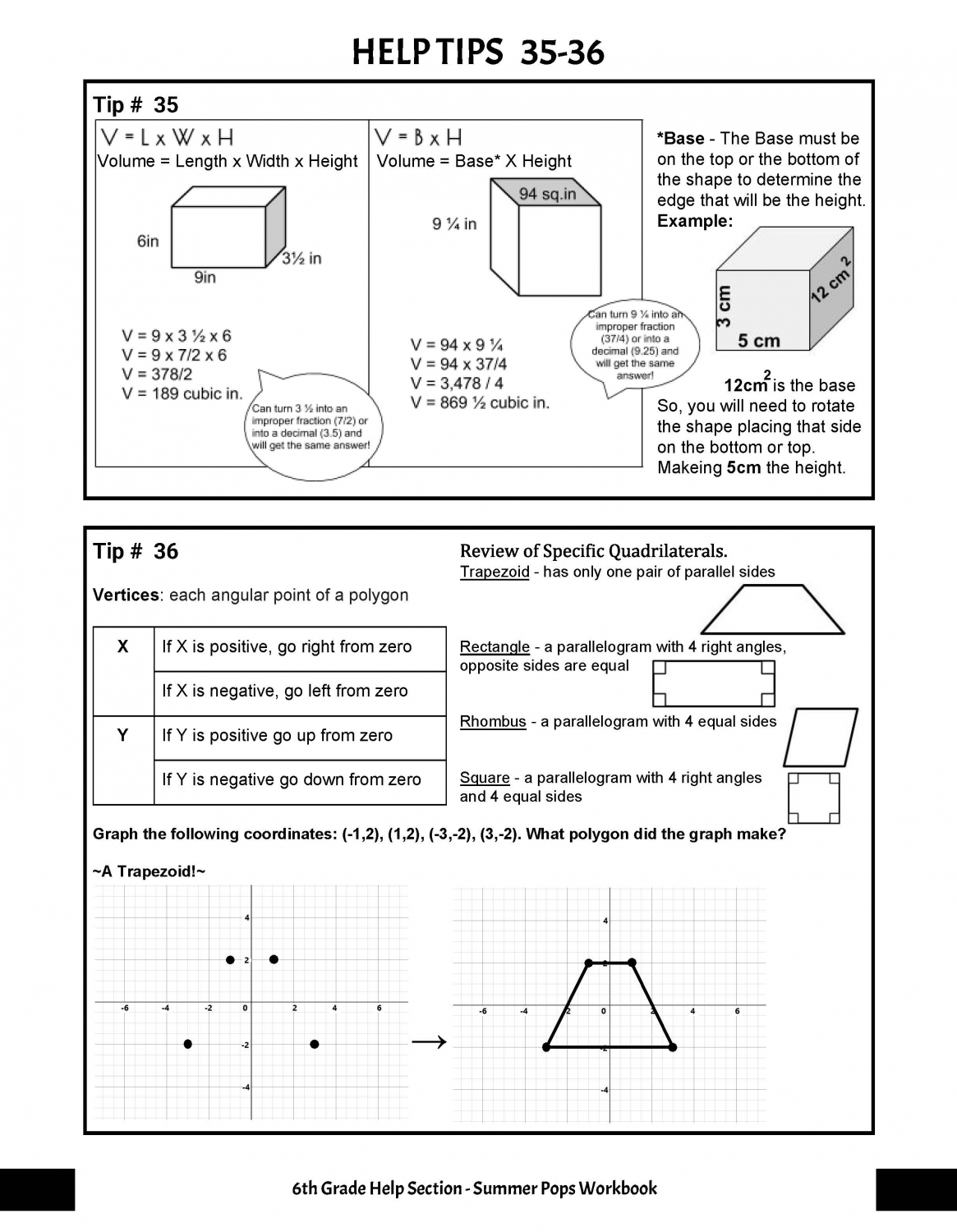 Grade 6 Workbook. Skill Level – Base/Gold Star (Easy) – Summer Pops ...